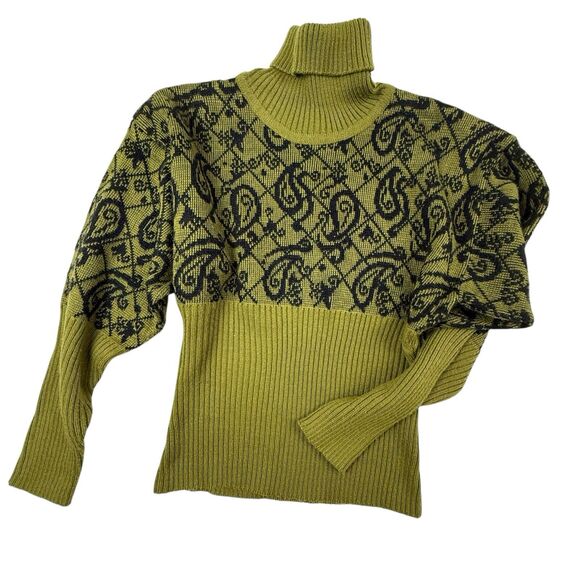 NILS | Sweaters | Vintage Nils Sportswear Paisley Check Turtleneck ...